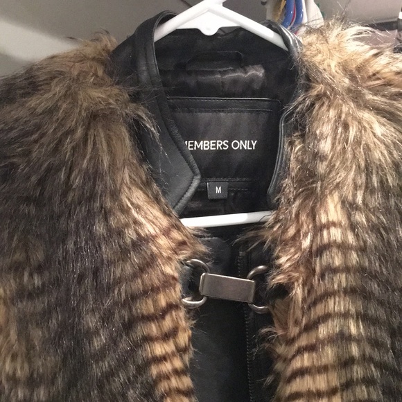 Members Only | Jackets & Coats | Members Only Leather And Faux Fur Vest ...